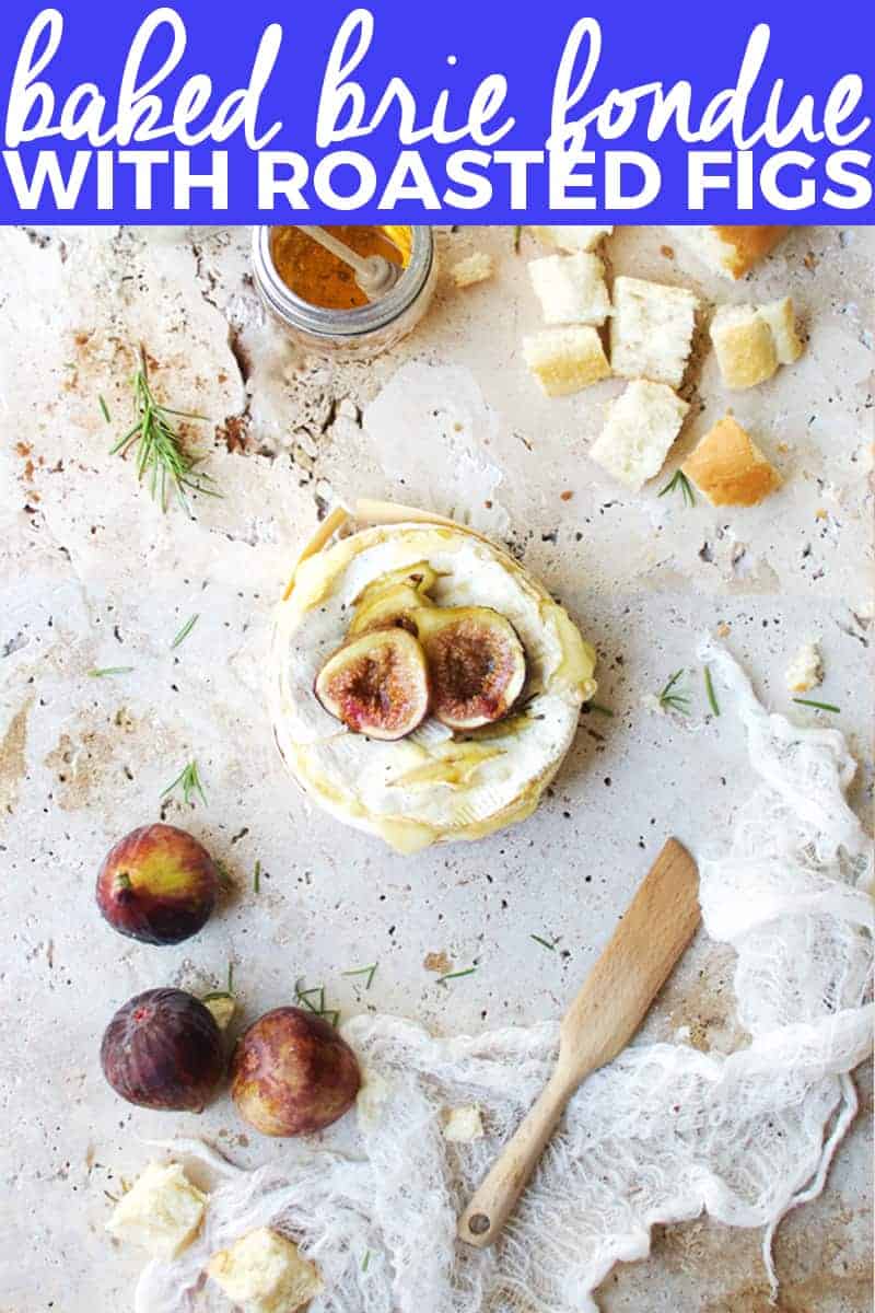 Baked Brie Fondue with Roasted Figs and Honey | The Butter Half